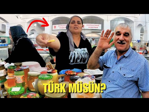 Rusya'da TÜRKÇE Konuşarak Geziyorum! Astrahan'da Sokak Pazarları