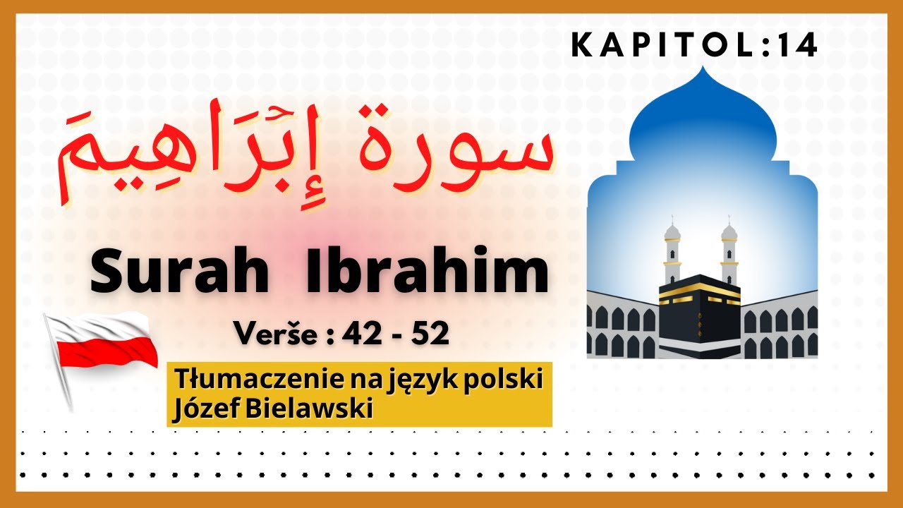 Sura Ibrahim z tłumaczeniem wersetów 42 - 52, Koran znaczy na język ...
