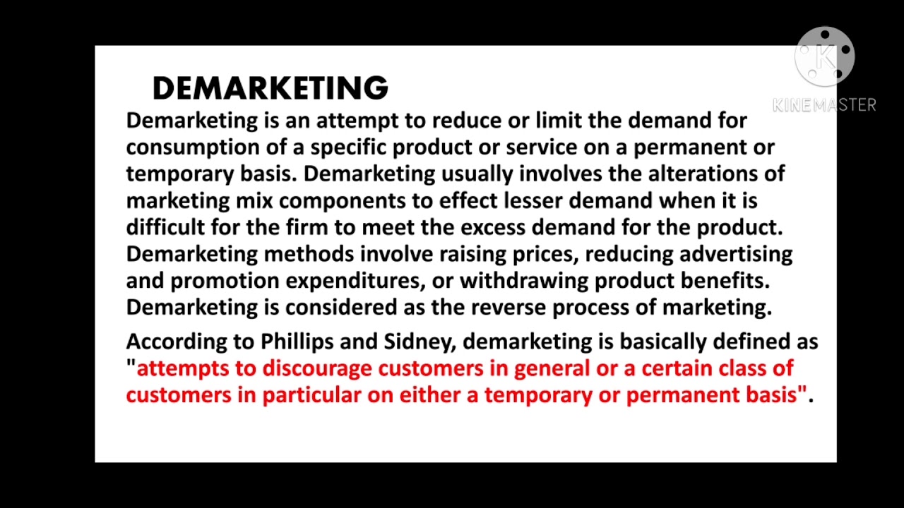Demarketing, Remarketing & Synchro Marketing - YouTube