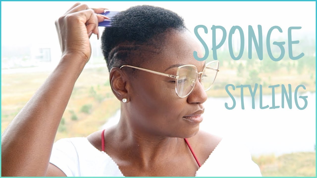 SPONGE STYLING FOR TWA//HOW TO ADD TEXTURE TO SHORT NATURAL HAIR - YouTube