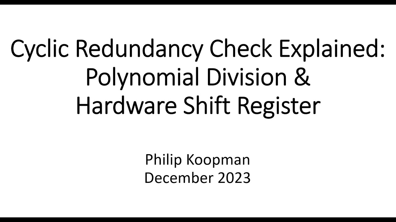 L600 CRC Computation Examples -- Polynomial Division and Shift Register ...