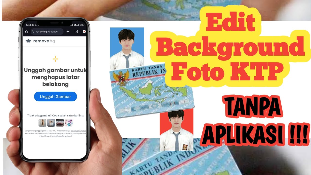 CARA EDIT BACKGROUND FOTO UNTUK KTP | TANPA APLIKASI !! #editfoto # ...