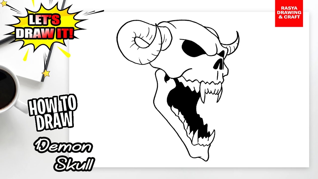Demon Skull Drawing