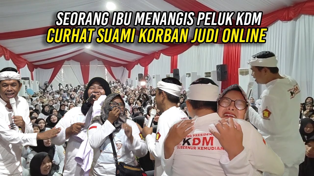 HEBOH SEORANG IBU MENANGIS PELUK KDM | SAAT EUCEU CURHAT SUAMI K0RBAN JUD1 ONLINE - YouTube