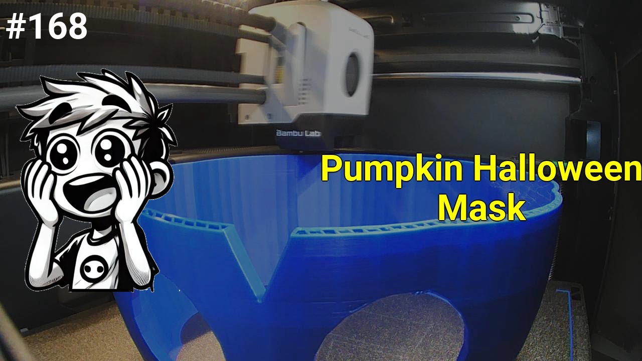 Perfectly Printed Pumpkin Halloween Mask | Watch the Bambu Lab P1S in ...