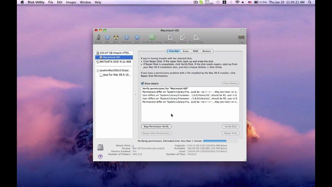 Mac OS X Tutorial: How To Repair Disk Permissions - YouTube
