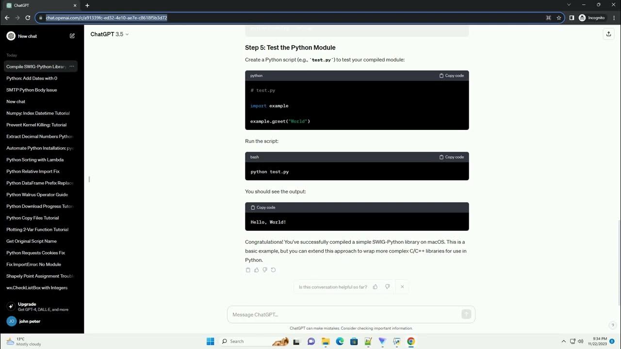 How to compile a simple swig python library on macOS - YouTube