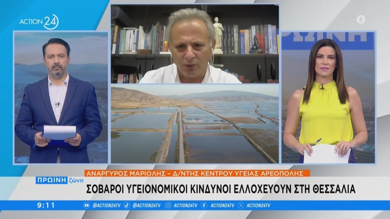 Ο Ανάργυρος Μαριόλης για τους υγειονομικούς κινδύνους στη Θεσσαλία ...