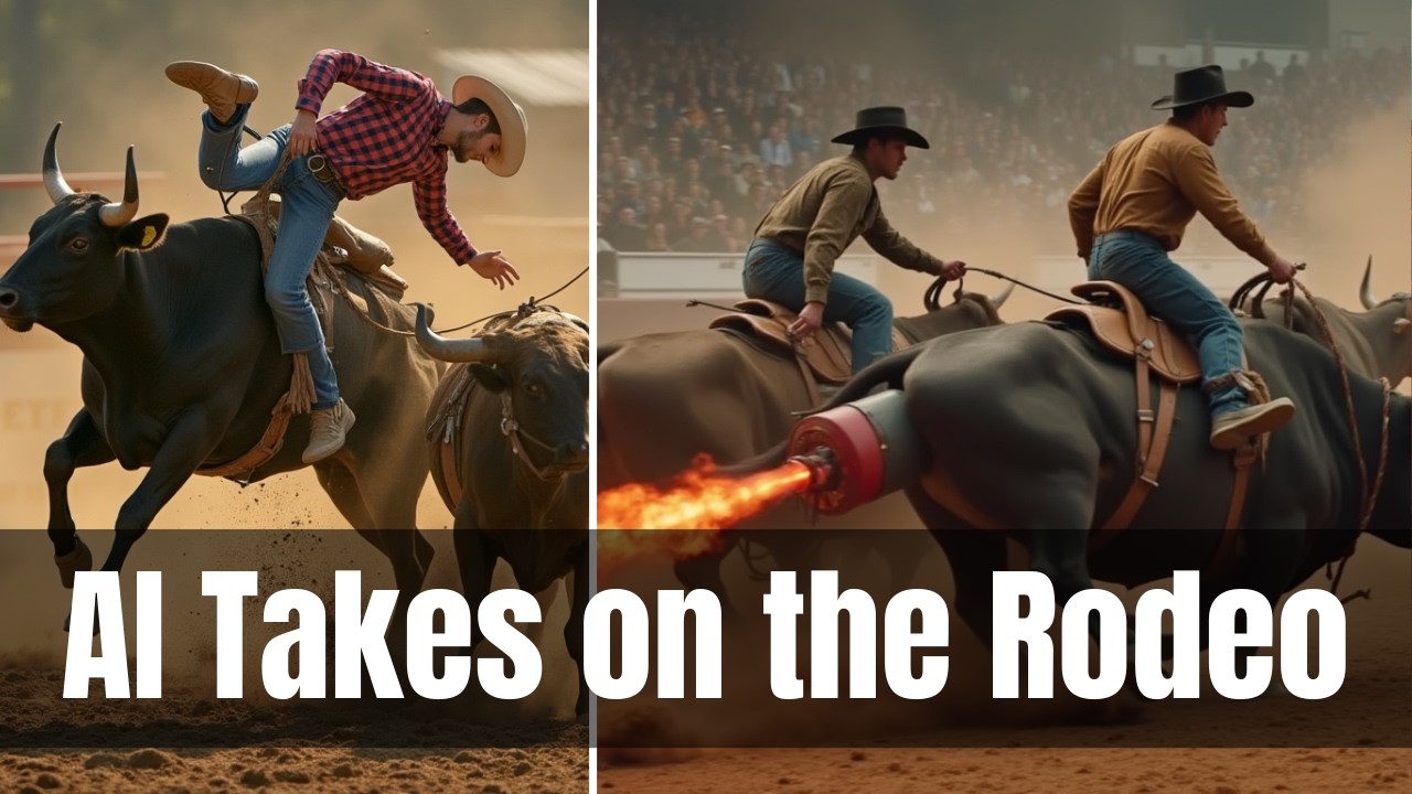 When AI Tries Bull Riding : Rodeo Gone Wild! - YouTube