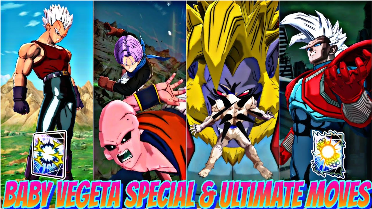 BABY VEGETA ALL SPECIAL & ULTIMATE MOVES 🔥 IN DRAGON BALL LEGENDS - YouTube