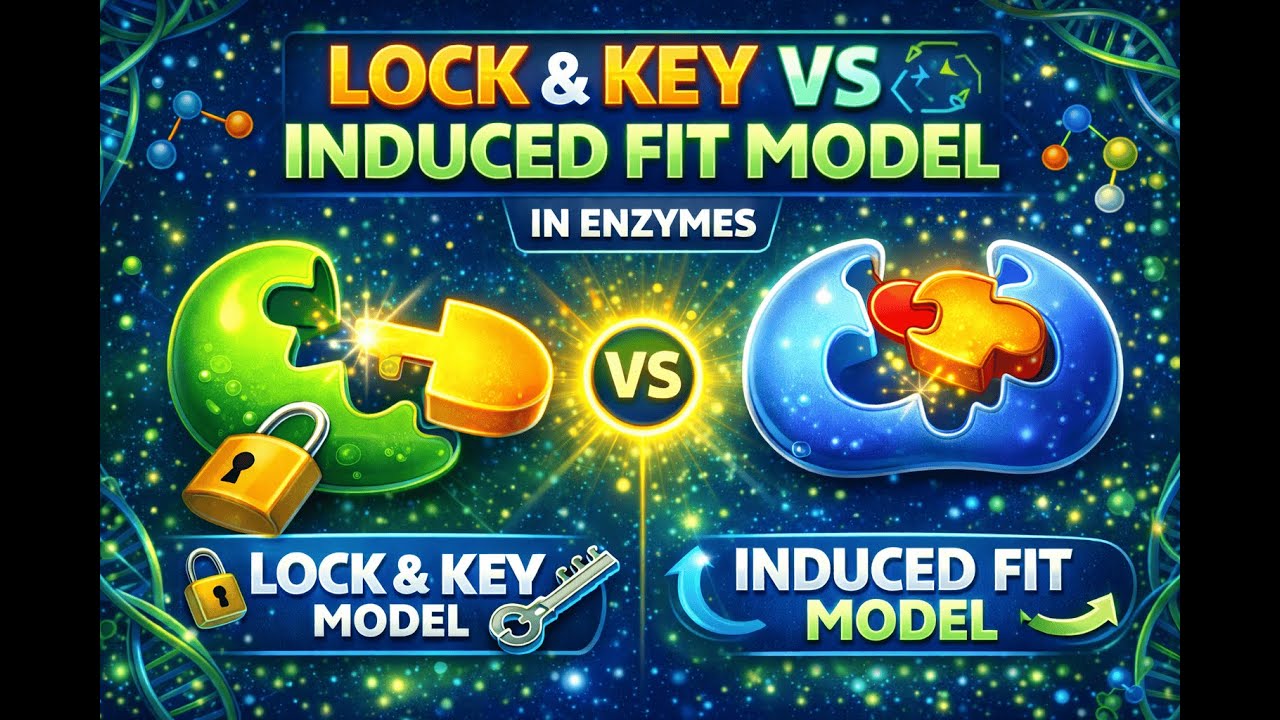 Lock and Key model vs Induced fit model - YouTube