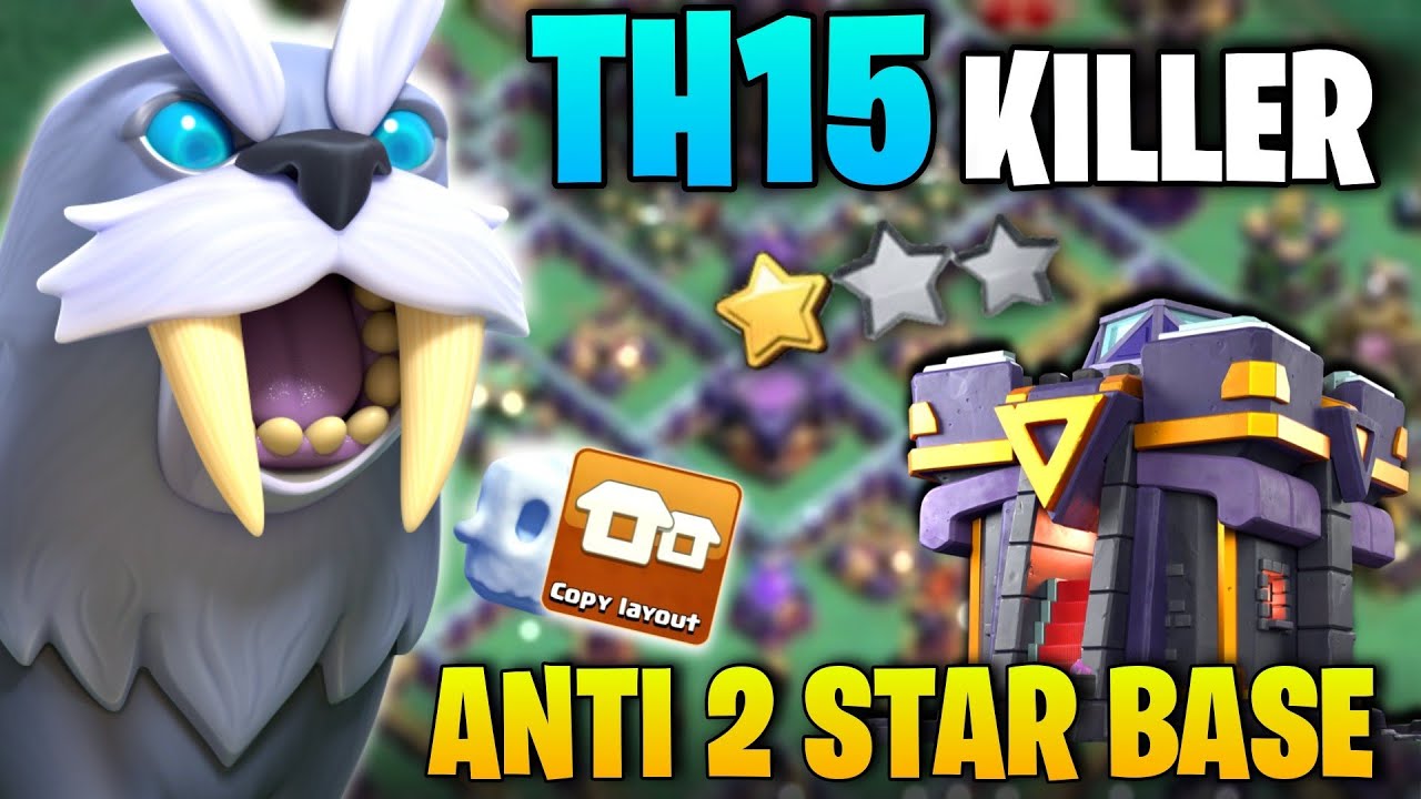 6000+CORNER Trophy Base TH15 Legend League clash of clans - YouTube