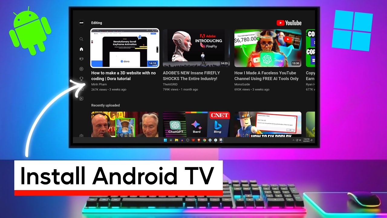 How to Install Android TV on Windows 11/10 PC 2023 - YouTube