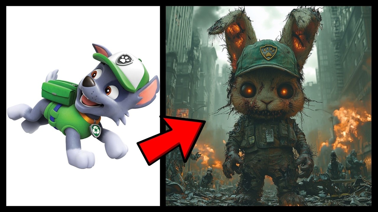 PAW PATROL as ZOMBIE RABBIT - All Characters Transformation 2024 - YouTube