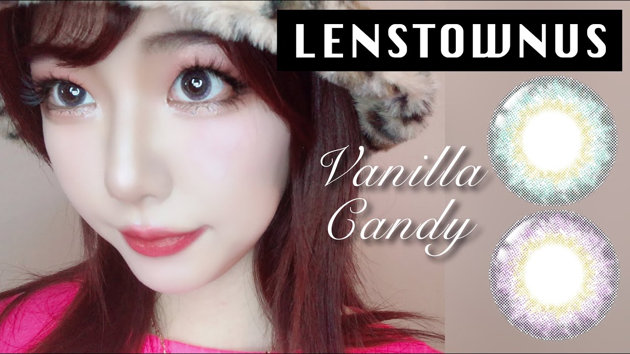 [Review] LENSTOWN ︎ Vanilla Candy💚💜 〜 How to Open the Bottle of Contact ...