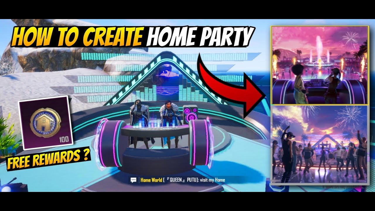 HOW TO CREATE PARTY IN BGMI HOME - YouTube