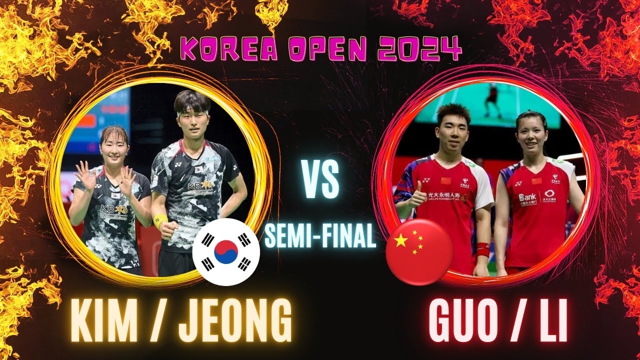 Game 1 - Kim/Jeong vs Guo/Li | Korea Open 2024 Badminton - SF - YouTube