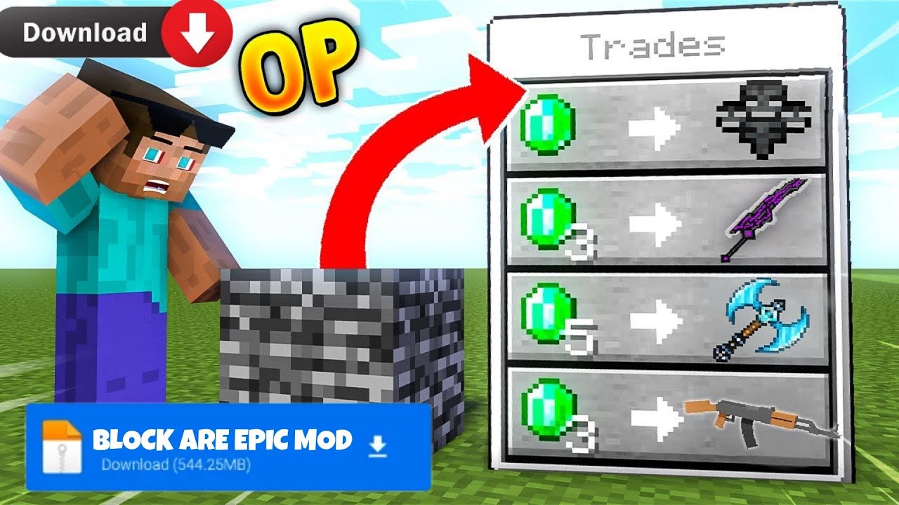 @ProBoiz95 Minecraft But Blocks Trade EPIC ITEMS! MOD DOWNLOAD FOR MCPE ...