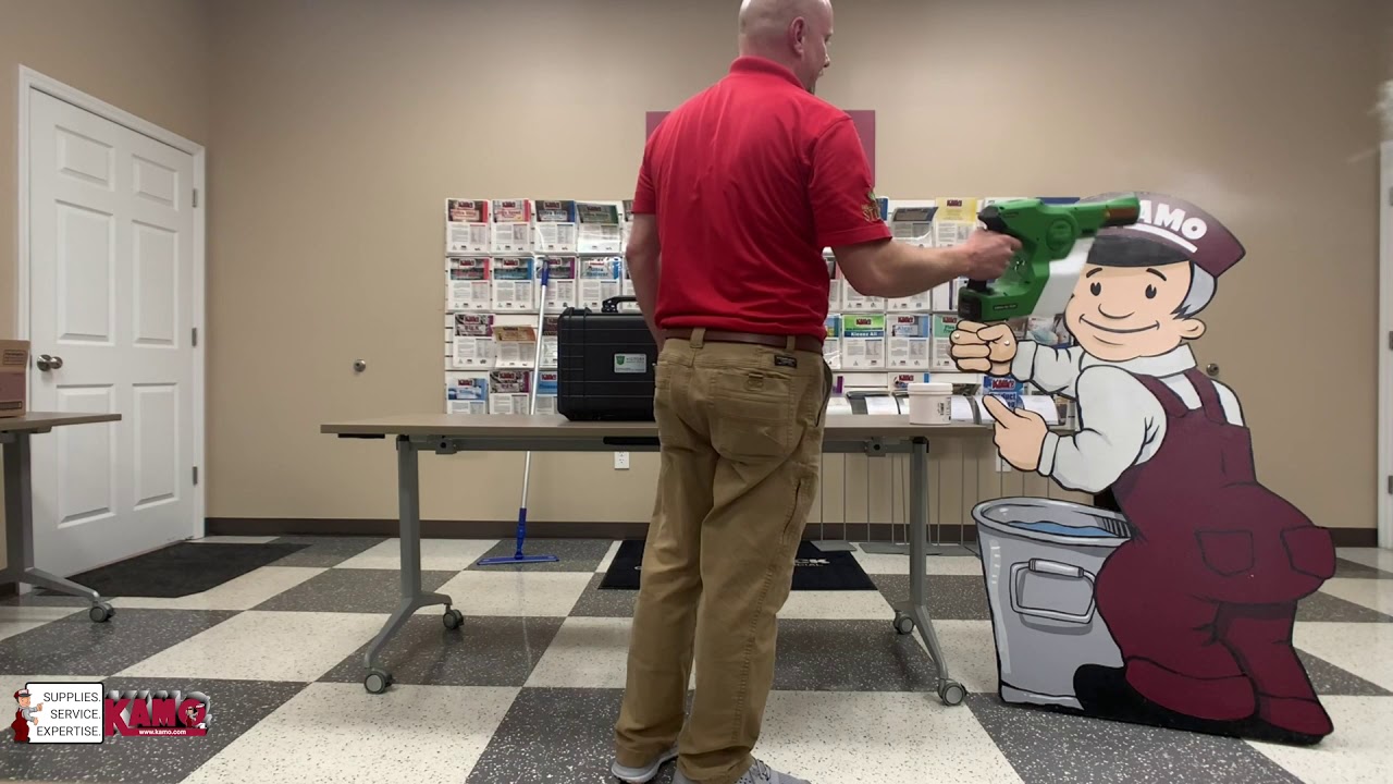 KAMO - Victory Electrostatic Sprayer Demonstration - YouTube