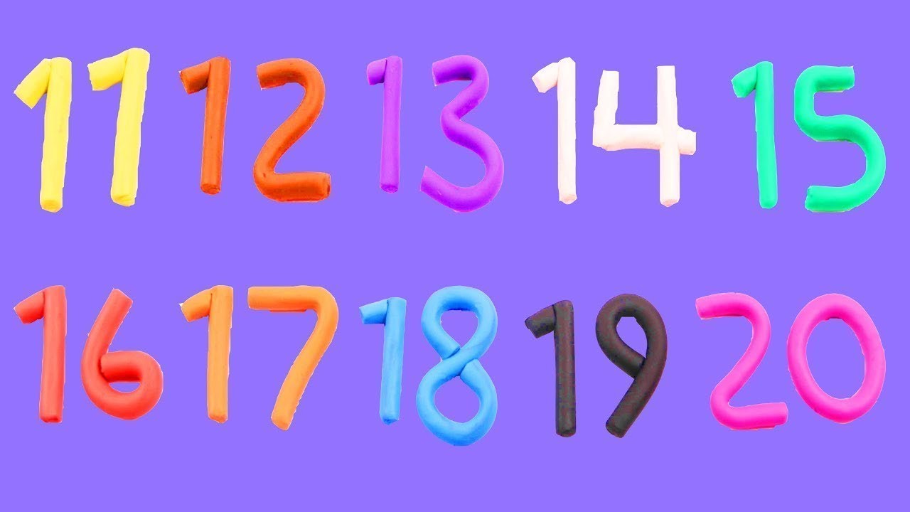 Learn Counting Numbers from 11 to 20 with Play Doh Colors for Kids ...