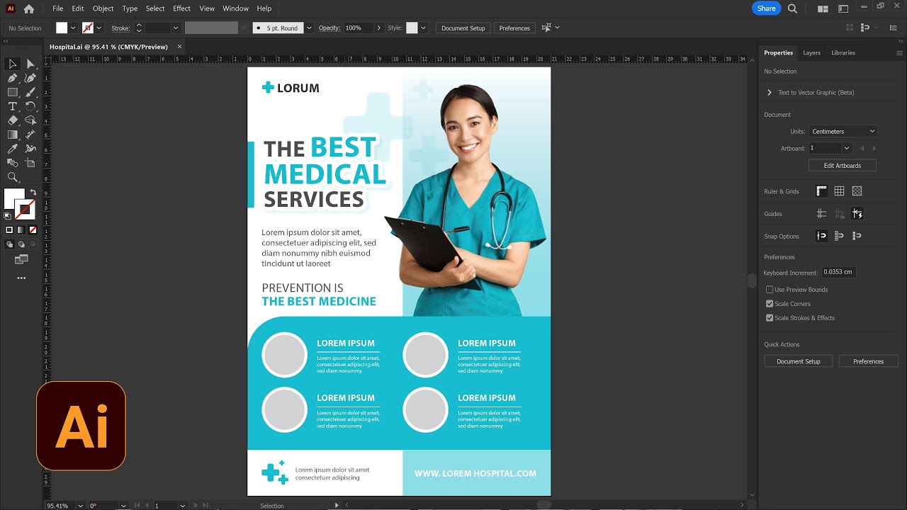 How to Flyer design in Adobe Illustrator CC - YouTube