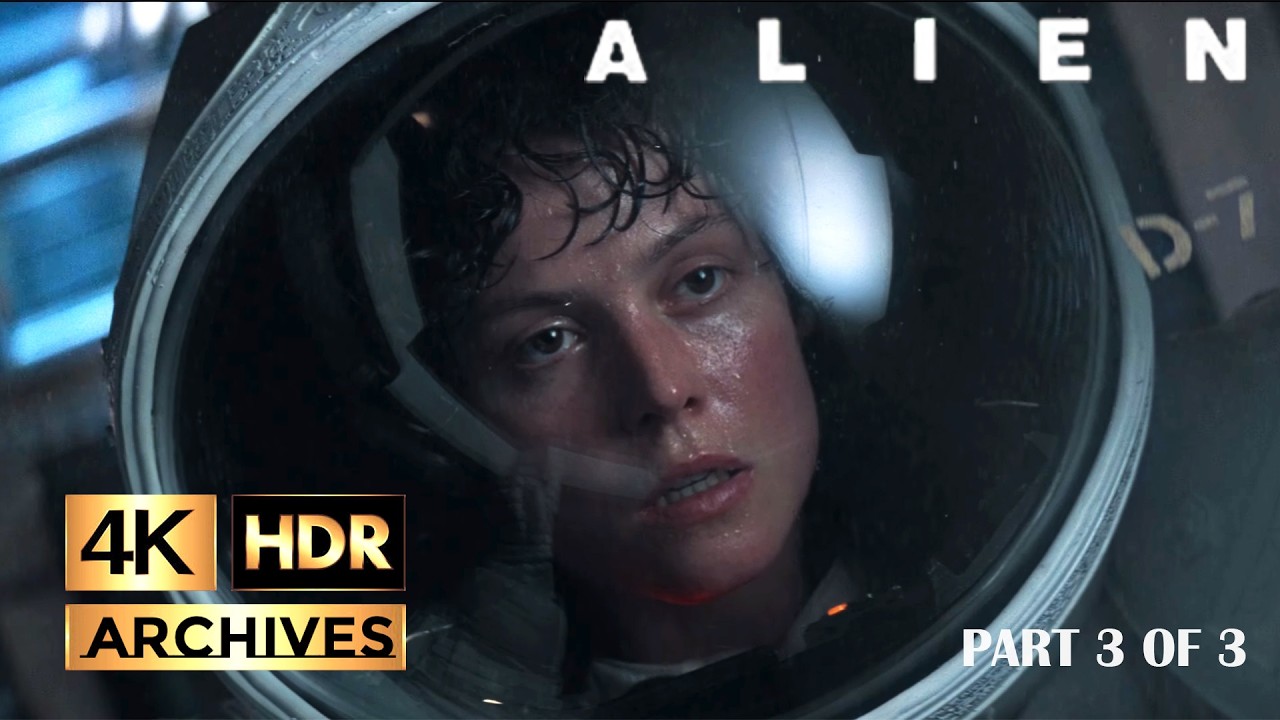 Alien [ 4K - HDR ] Final Fight 3/3 - Blasting the alien xenomorph into ...