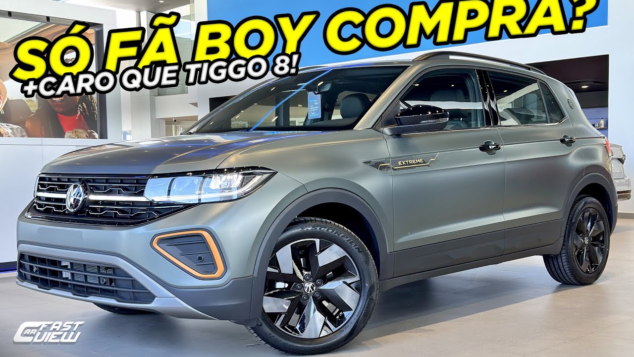 NOVO VOLKSWAGEN T-CROSS EXTREME 2026 VERDE OLIVER COM TETO SOLAR E ADAS ...