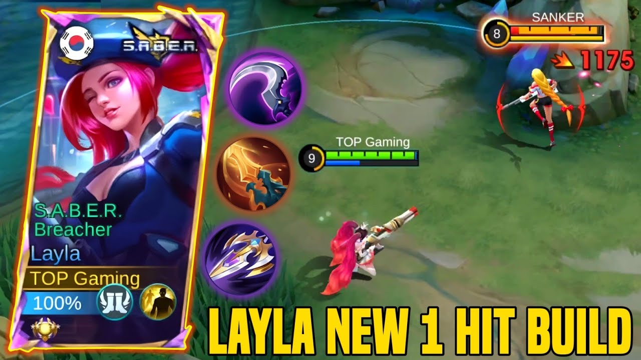 LAYLA NEW 1 HIT BUILD IS HERE!!🔥 (100% BROKEN) Build Top Global Layla ...