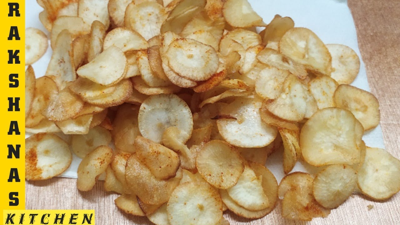Maravalli Kizhangu Chips at Home|Tapioca chips. - YouTube