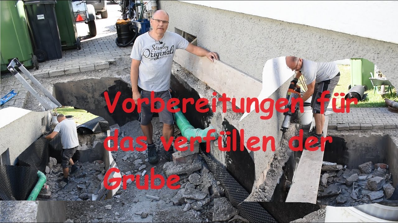 Ich bereite die Grube in meiner Villa für das Verfüllen vor. - YouTube