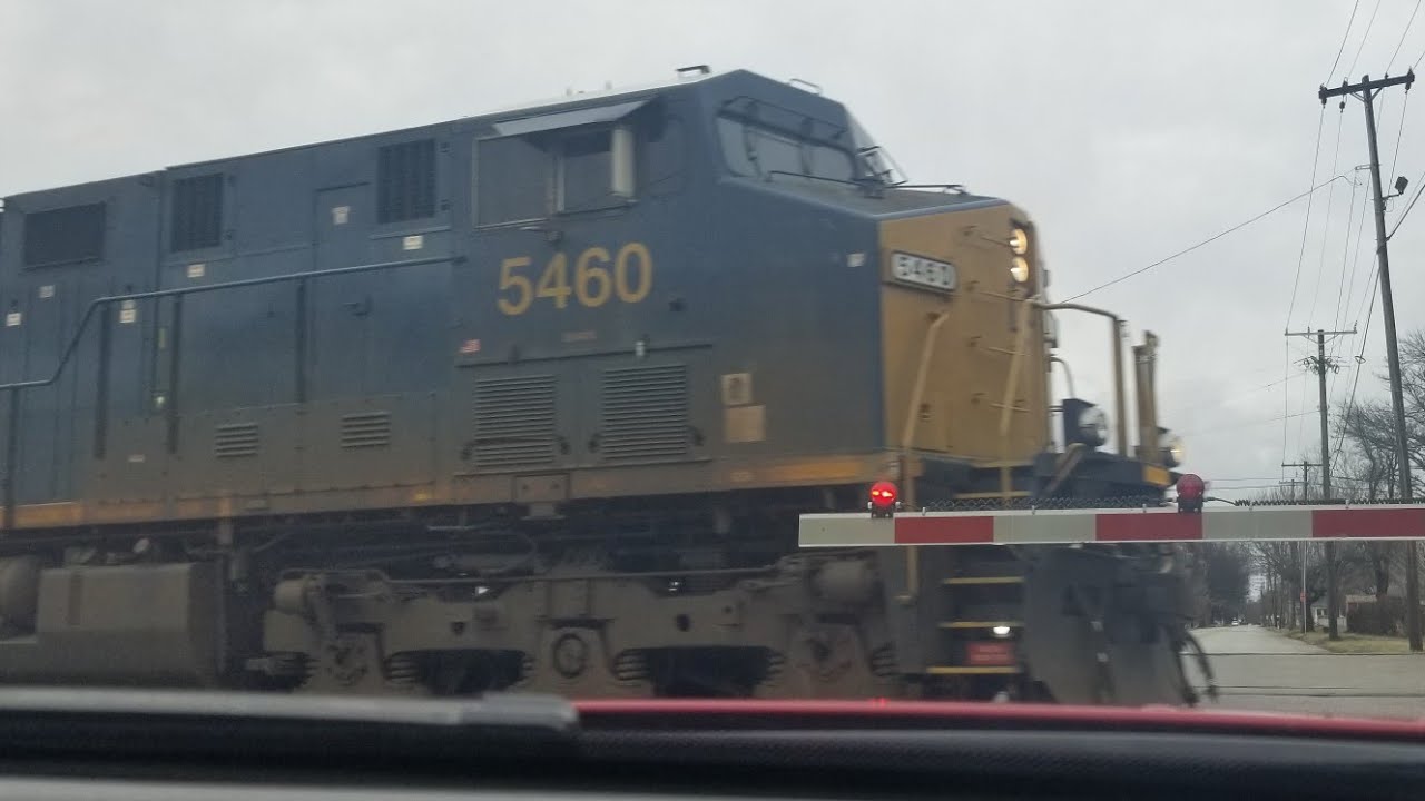 CSX 5460 Westbound Terre Haute, IN - YouTube