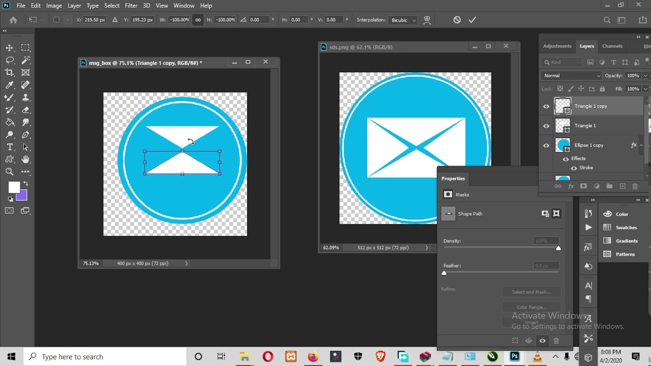 How to design message box icon in Adobe photoshop cc 2019 Nims Academy ...