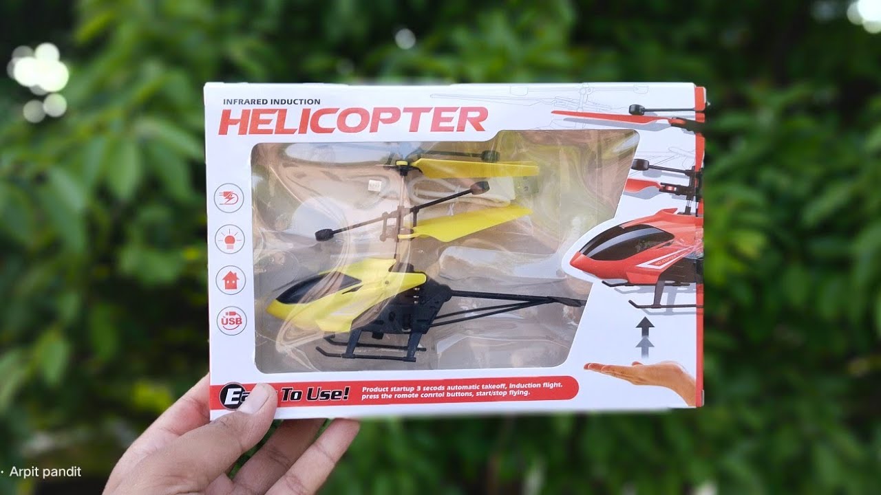 Hand Sensor Flying helicopter Unboxing & Testing [Infrared Induction ...