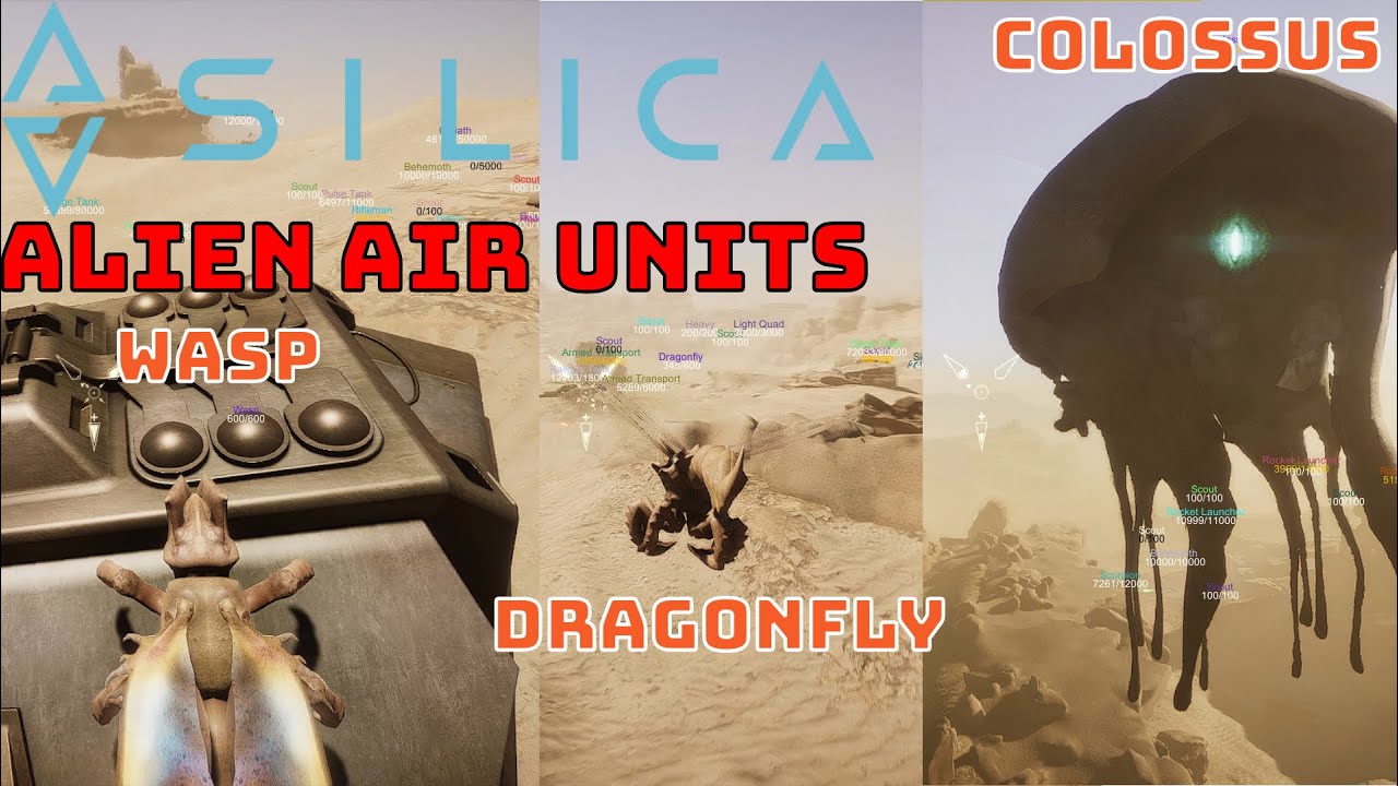 Silica - Testing Alien Air Units - Wasp Dragonfly Colossus - YouTube