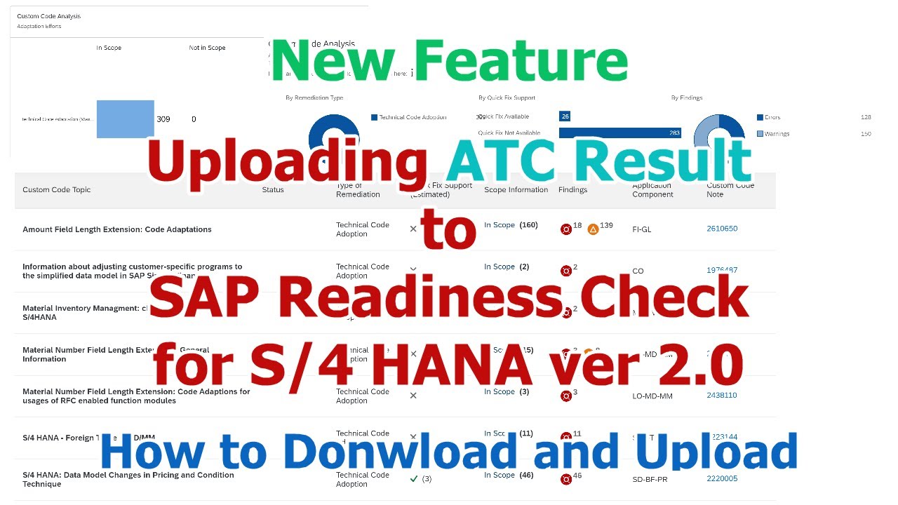 Uploading ATC Result to SAP Readiness Check for S/4 HANA Ver 2.0 - YouTube