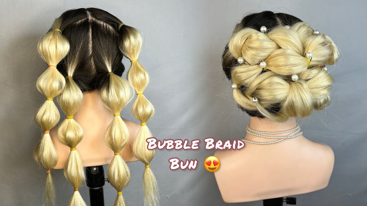 Bubble Braid Bun | Hair | Easy Hairstyles | Long hair/Short hair ...