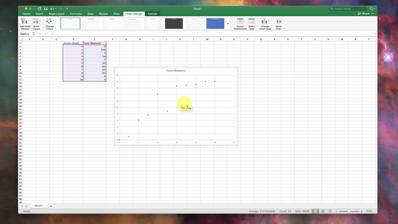 Simple Scatter Plot in Excel - YouTube