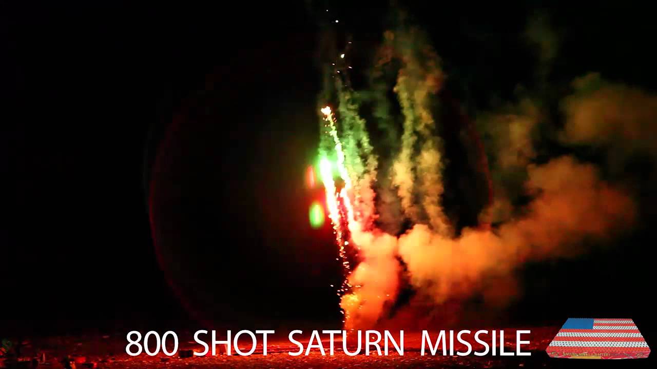Red Rhino Fireworks - 800 Shot Saturn Missile - YouTube