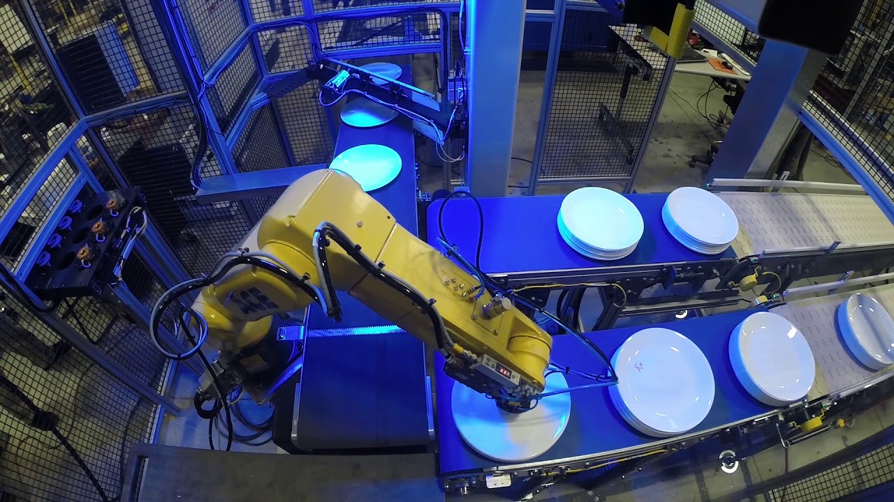 FANUC LR Mate Sort & Stack by Adaptec - YouTube