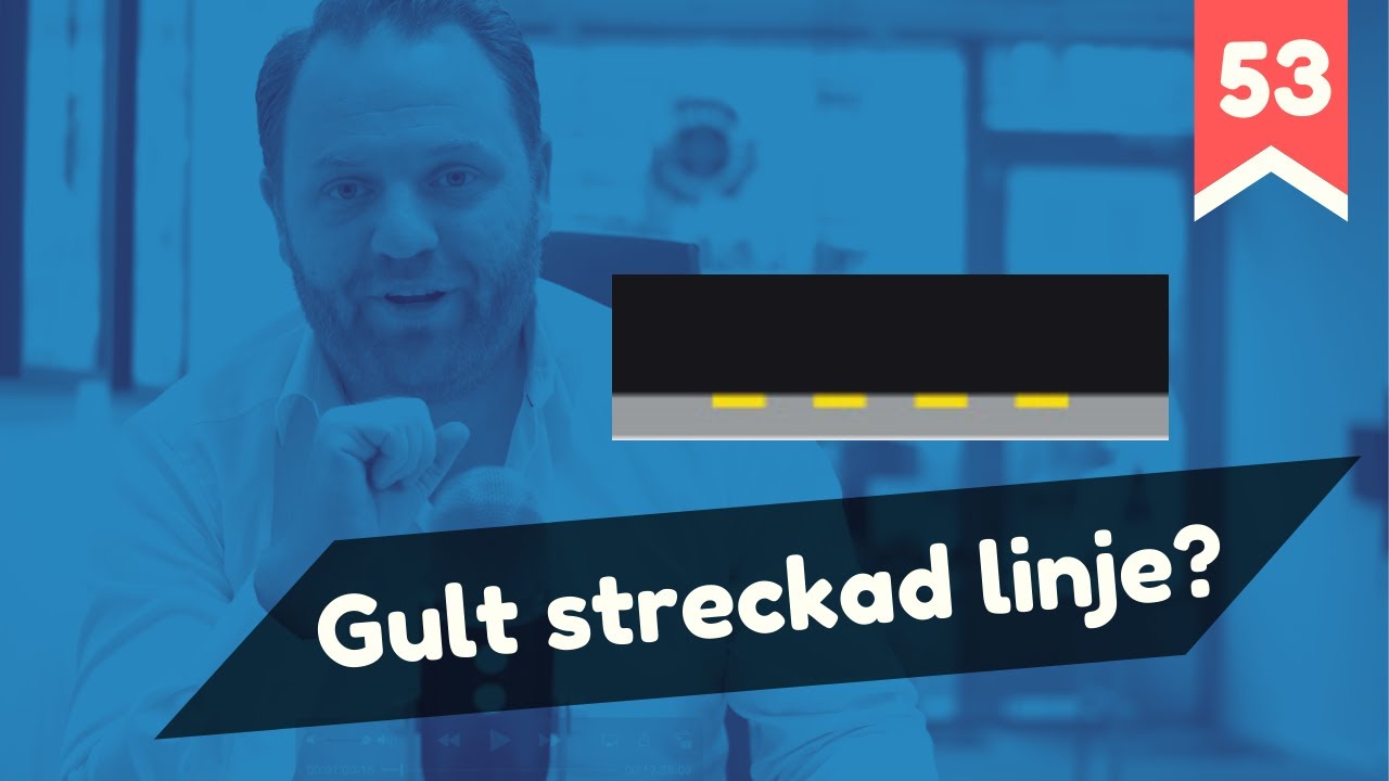 Gult streckad linje? - 10 körkortsfrågor - YouTube
