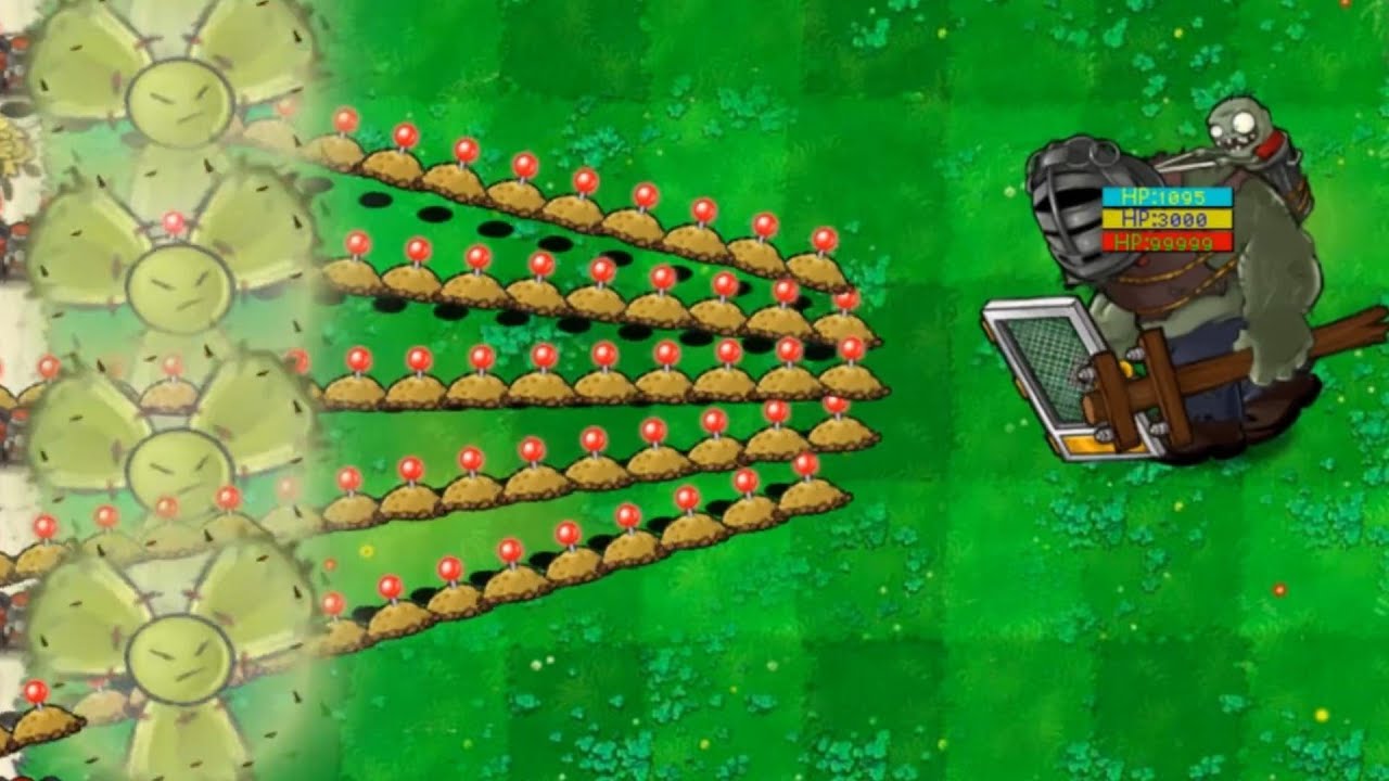 Immortal clover shoots different bullets VS 100000HP super giant【PVZ ...