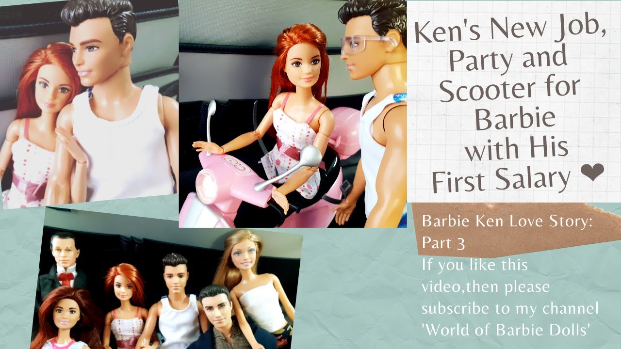 Part 3: Ken Buys Scooter for Made to Move Barbie 2021 🎁 Barbie Ken Love ...