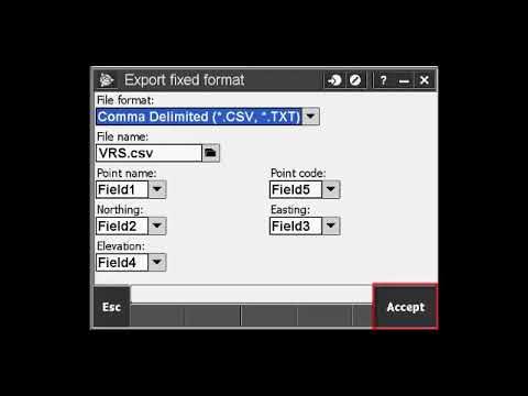 Exporting a CSV File From Trimble Access 2017.xx - YouTube