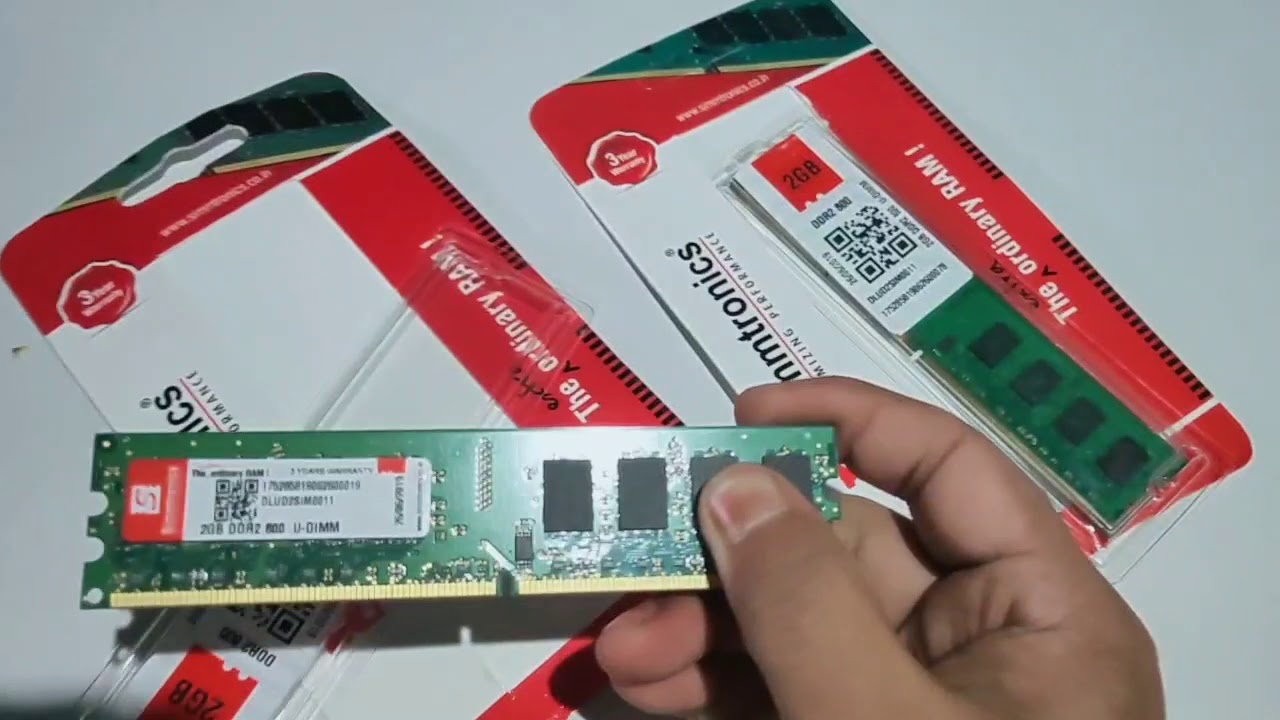 Simmtronics DDR2 4gb ram two ram stick unboxed - YouTube