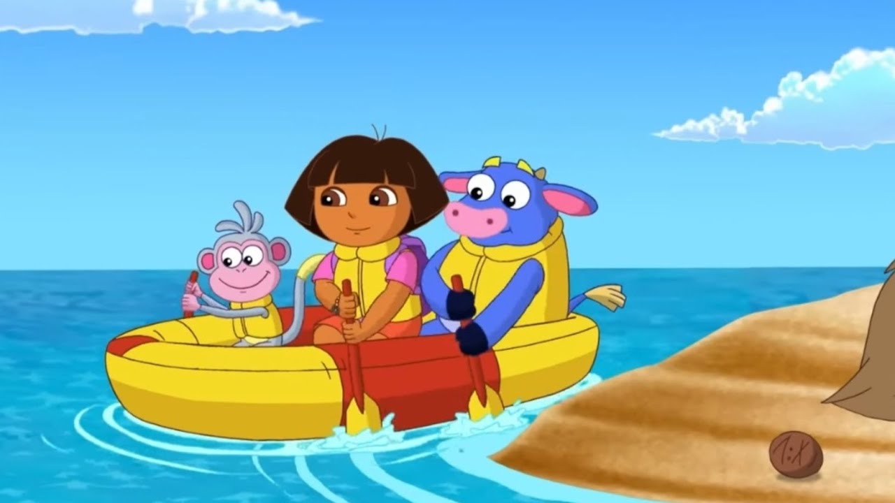 Dora and friends drawing in boat | Dora coloring book - YouTube