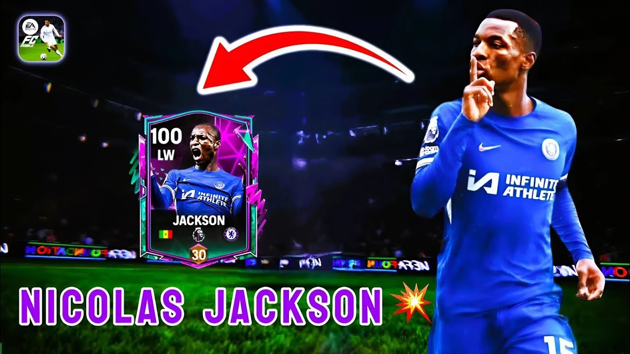 97 Nicolas Jackson 💣 FC Mobile 25 - YouTube