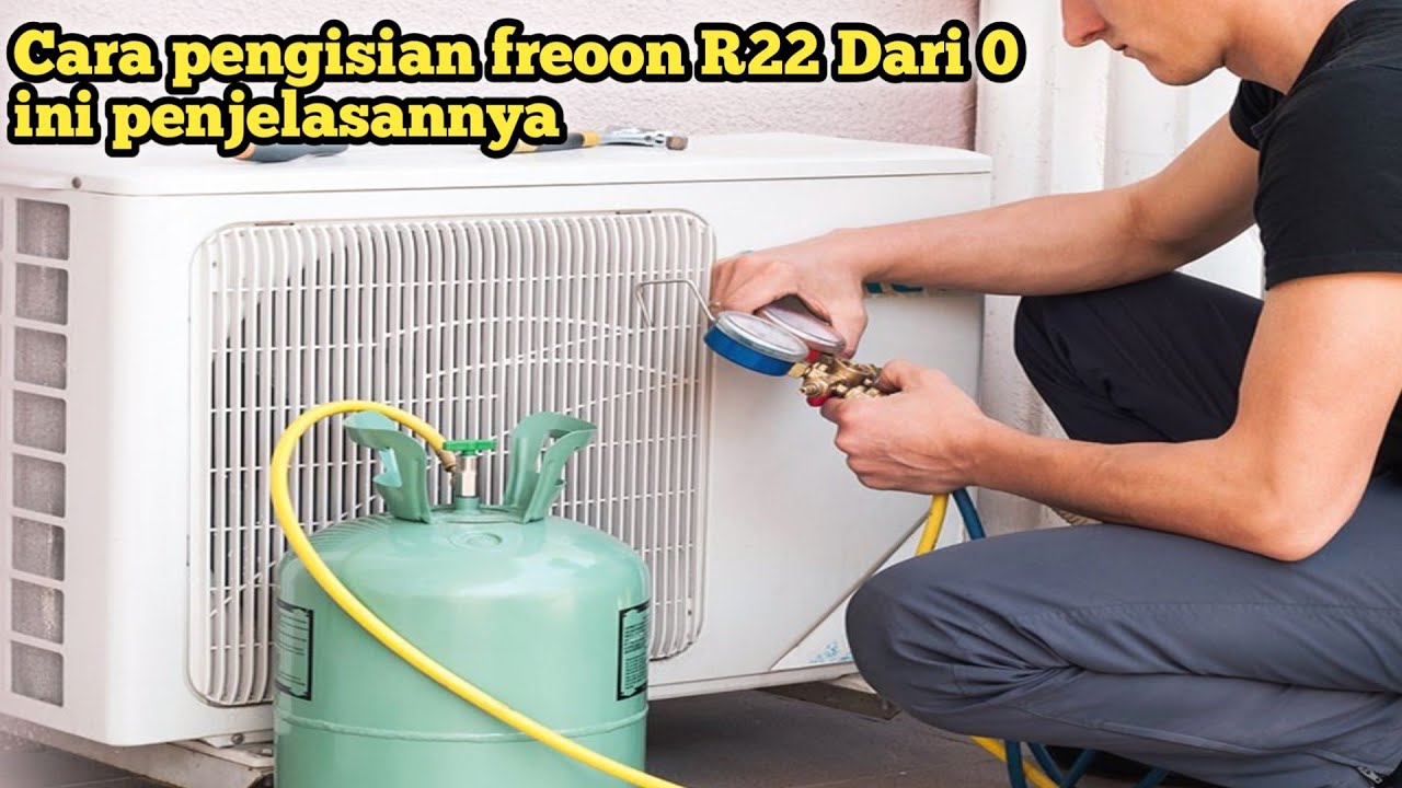 cara isi freon ac sharp r22 dari 0 sampai full ini penjelasannya - YouTube
