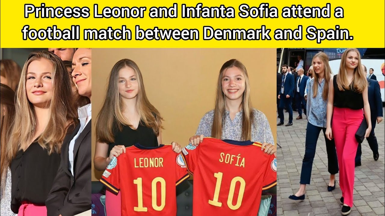 Princess Leonor and Infanta Sofia attend a football match between ...
