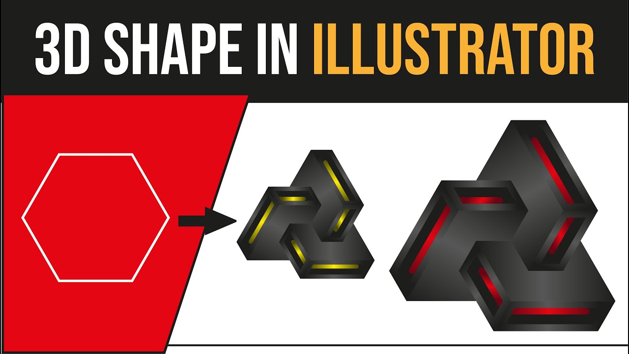 How to create 3D shapes in Adobe illustrator | Illustrator Tips and ...