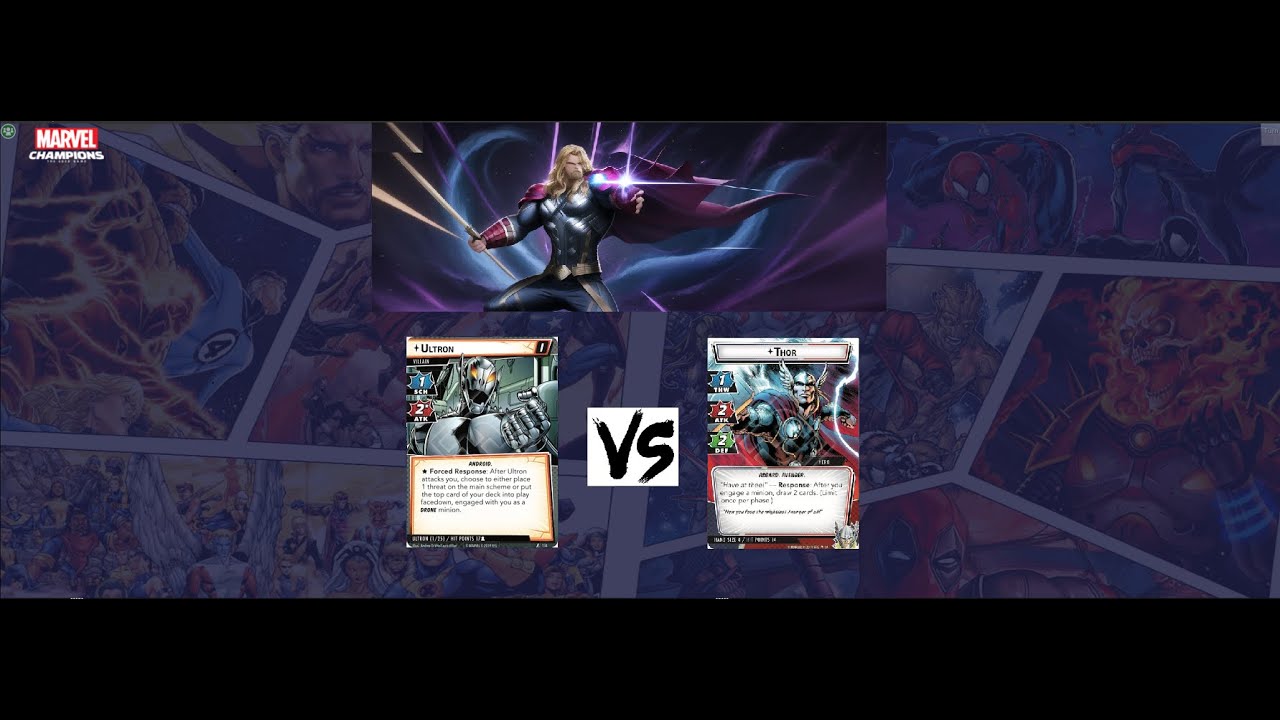 Marvel Champions Progression Series Thor vs Ultron Expert Difficulty ...